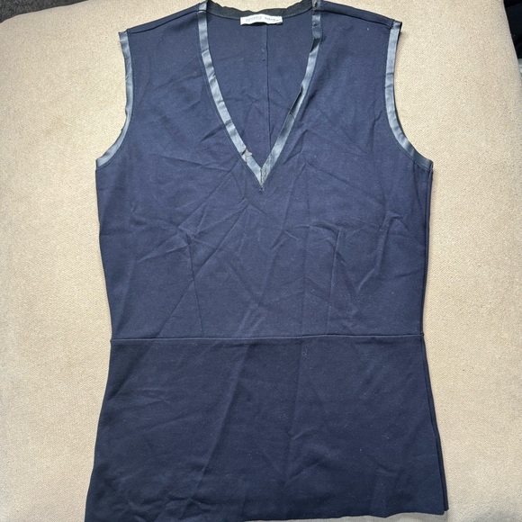 Zara | Tops | Zara Navy Blue Top | Poshmark